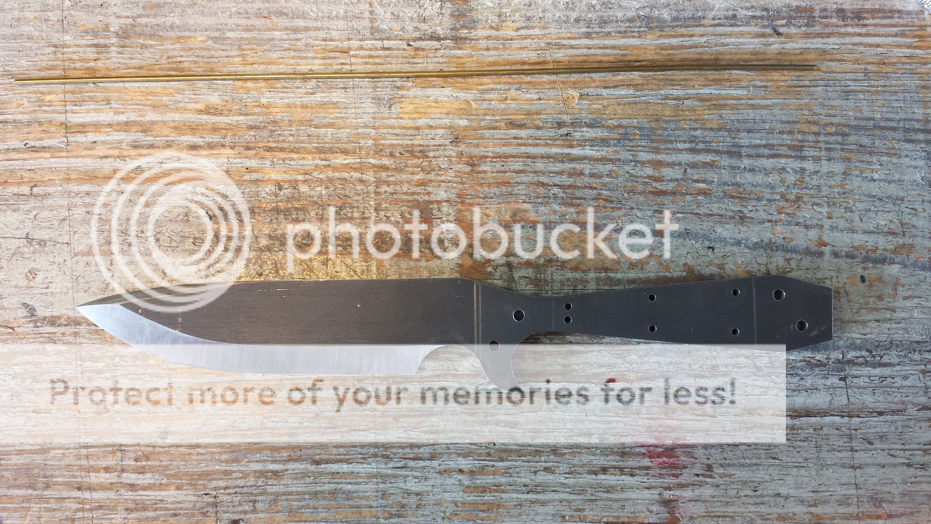 Fighter with coffin handle a work in process | BladeForums.com